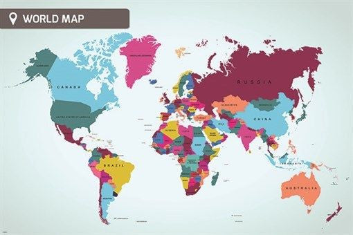 Clear World Map With Countries