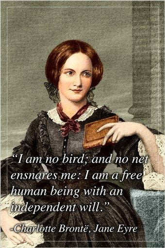 english author CHARLOTTE BRONTE inspirational QUOTE POSTER 24X36 free ...