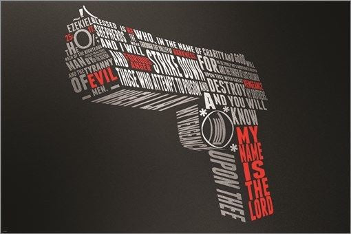 GOD, GUNS and BIBLICAL VERSES political art poster SINGULAR DESIGN 24X ...