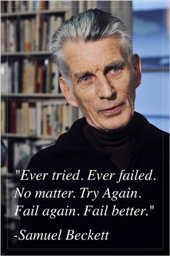 "FAIL BETTER" inspirational quote poster SAMUEL BECKETT PLAYWRIGHT 24X ...
